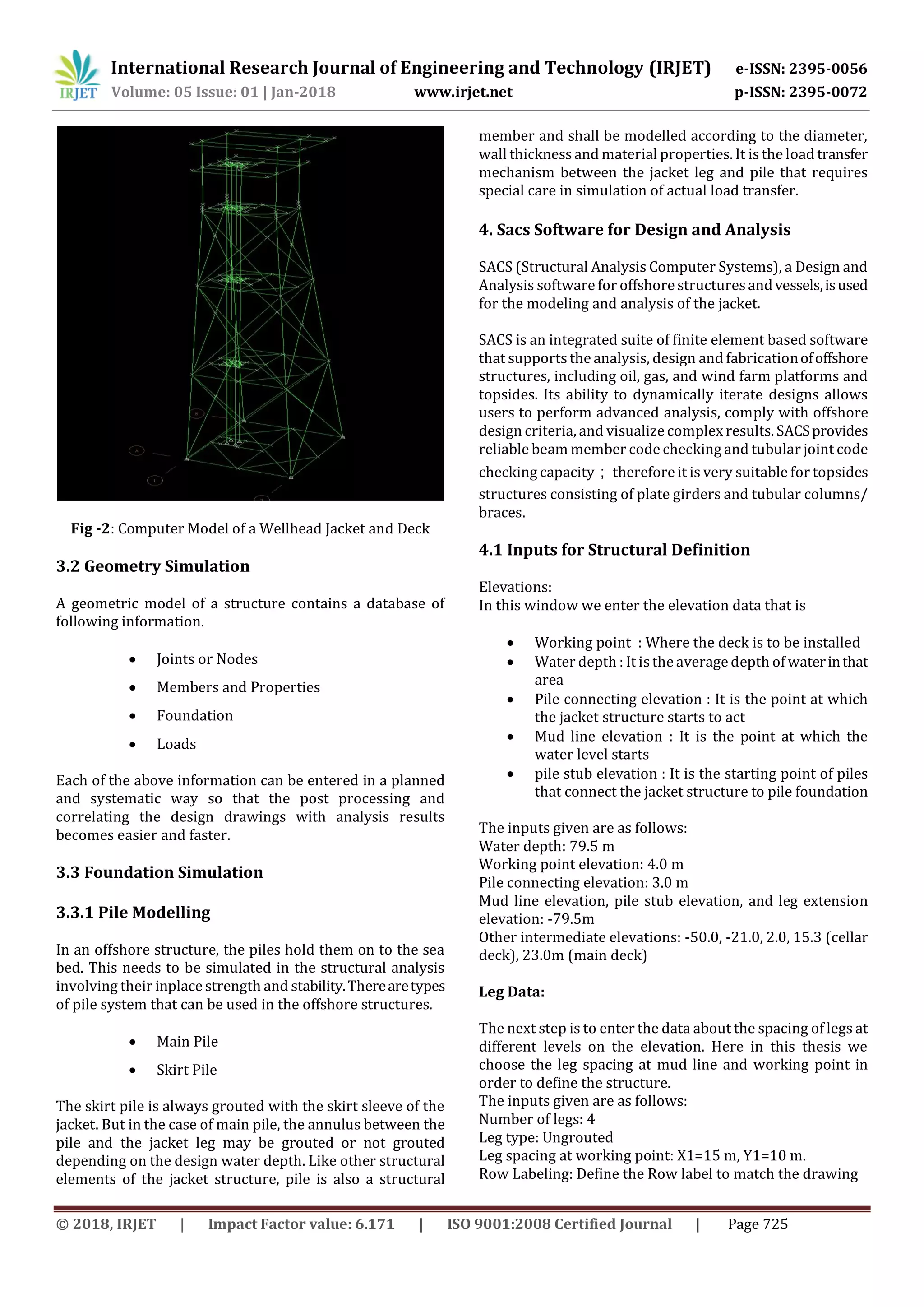 IRJET-Analysis of Offshore Jacket Structure | PDF