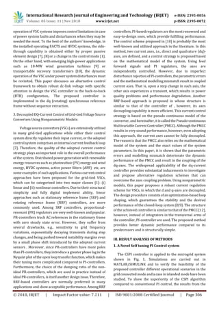 IRJET- Different Control Strategies for Power Control of Voltage Source Converters in a ...