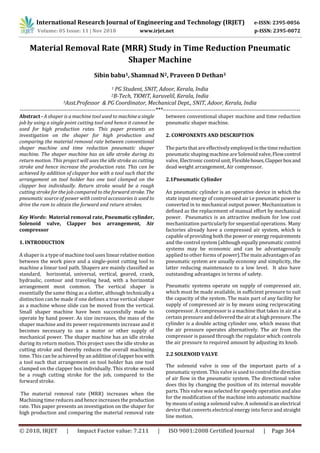 IRJET- Material Removal Rate (MRR) Study in Time Reduction Pneumatic ...