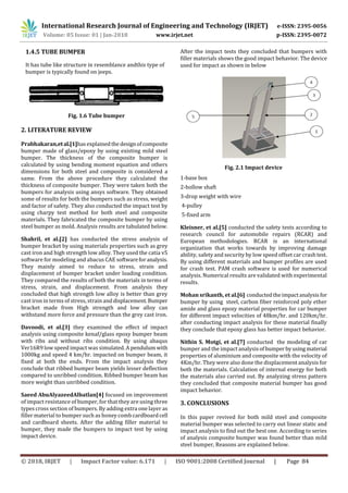 IRJET-Review Paper on Design and Analysis of Composite Truck Bumper using Finite Element Method ...