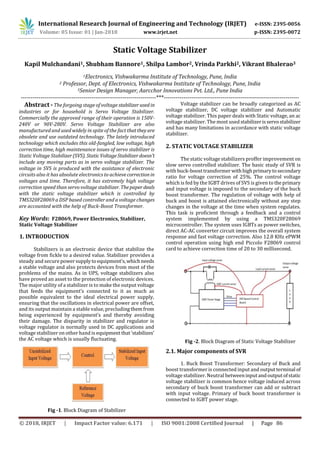 IRJET-Static Voltage Stabilizer | PDF | Radio Control | Hobbies & Interests