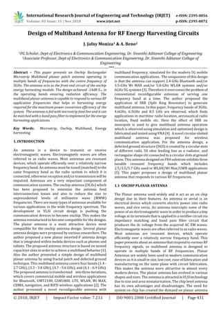 IRJET- Design of Multiband Antenna for RF Energy Harvesting Circuits ...