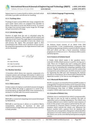 IRJET-Gesture Recognition Robot using Digital Image Processing | PDF
