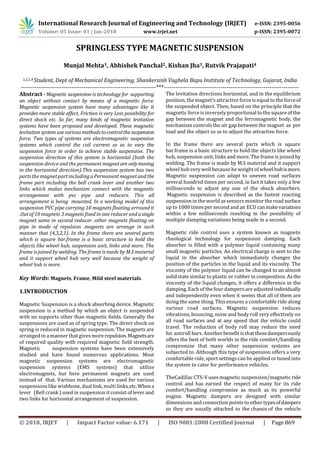 IRJET-Springless Type Magnetic Suspension | PDF