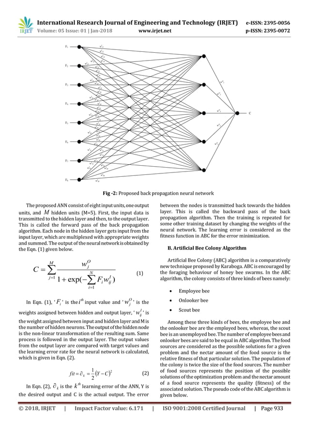 IRJET-Performance Enhancement in Machine Learning System using Hybrid Bee Colony based Neural ...