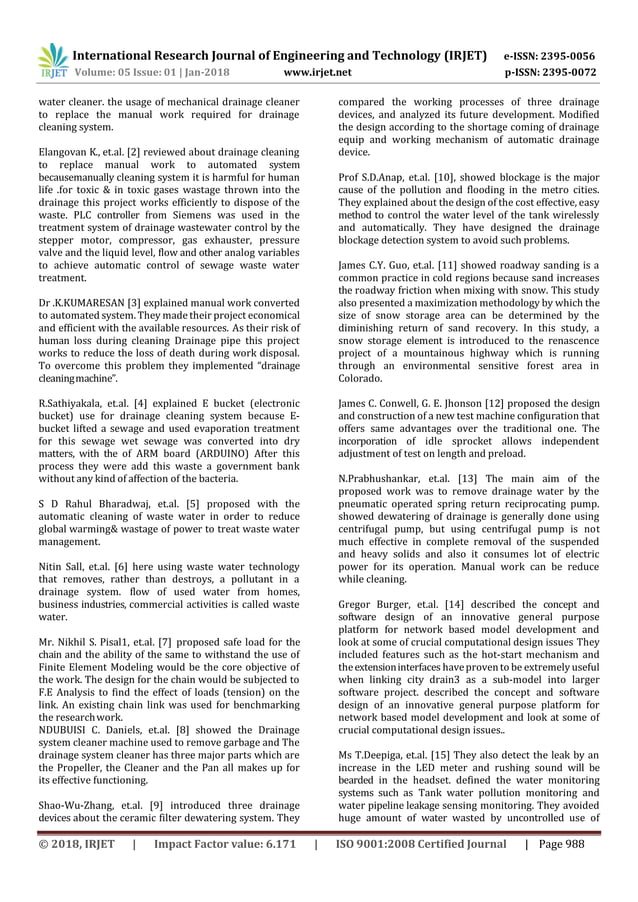 IRJET-Review Paper on Drainage Water Cleaner Machine | PDF