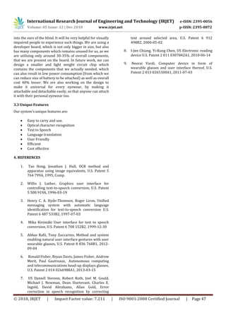 IRJET- Virtual Vision for Blinds | PDF