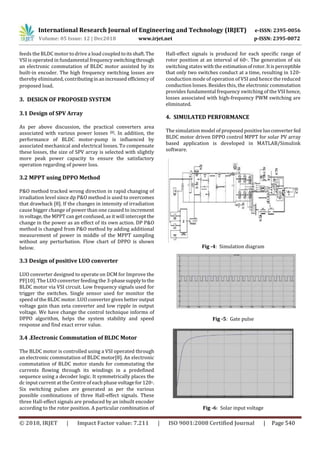 IRJET- Positive Luo Converter Fed BLDC Motor Driven DPPO Control MPPT for Solar PV Array based ...