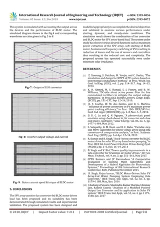 IRJET- Positive Luo Converter Fed BLDC Motor Driven DPPO Control MPPT for Solar PV Array based ...