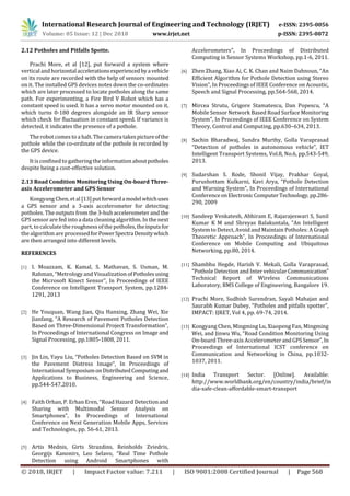 IRJET- A Review Paper on Existing Pothole Detection Methods | PDF