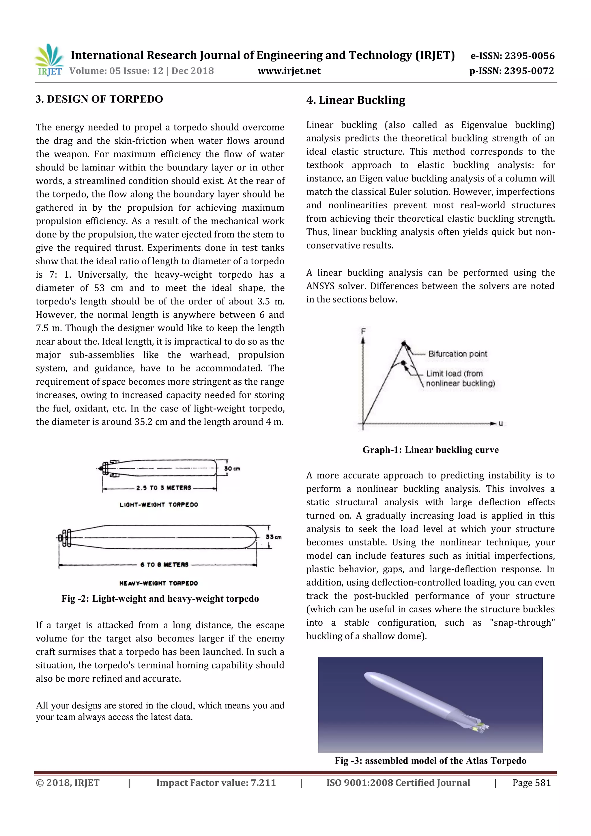 IRJET- Linear Buckling Analysis of Atlas Torpedo | PDF