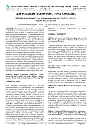 IRJET- Leaf Disease Detection using Image Processing | PDF