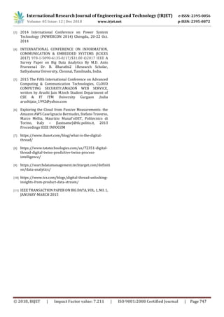 IRJET- Search Improvement using Digital Thread in Data Analytics | PDF