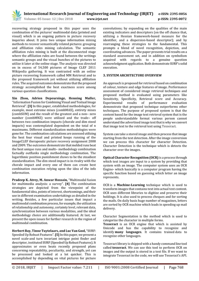 IRJET- A Survey on Image Retrieval using Machine Learning | PDF