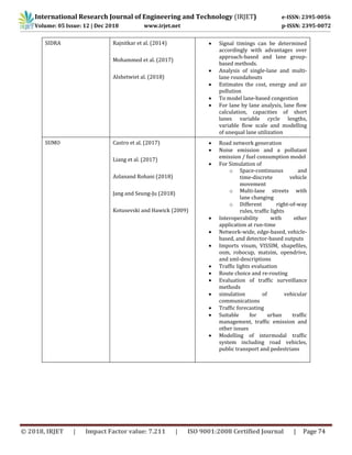 IRJET- Management of Traffic at Road Intersection using Software ...