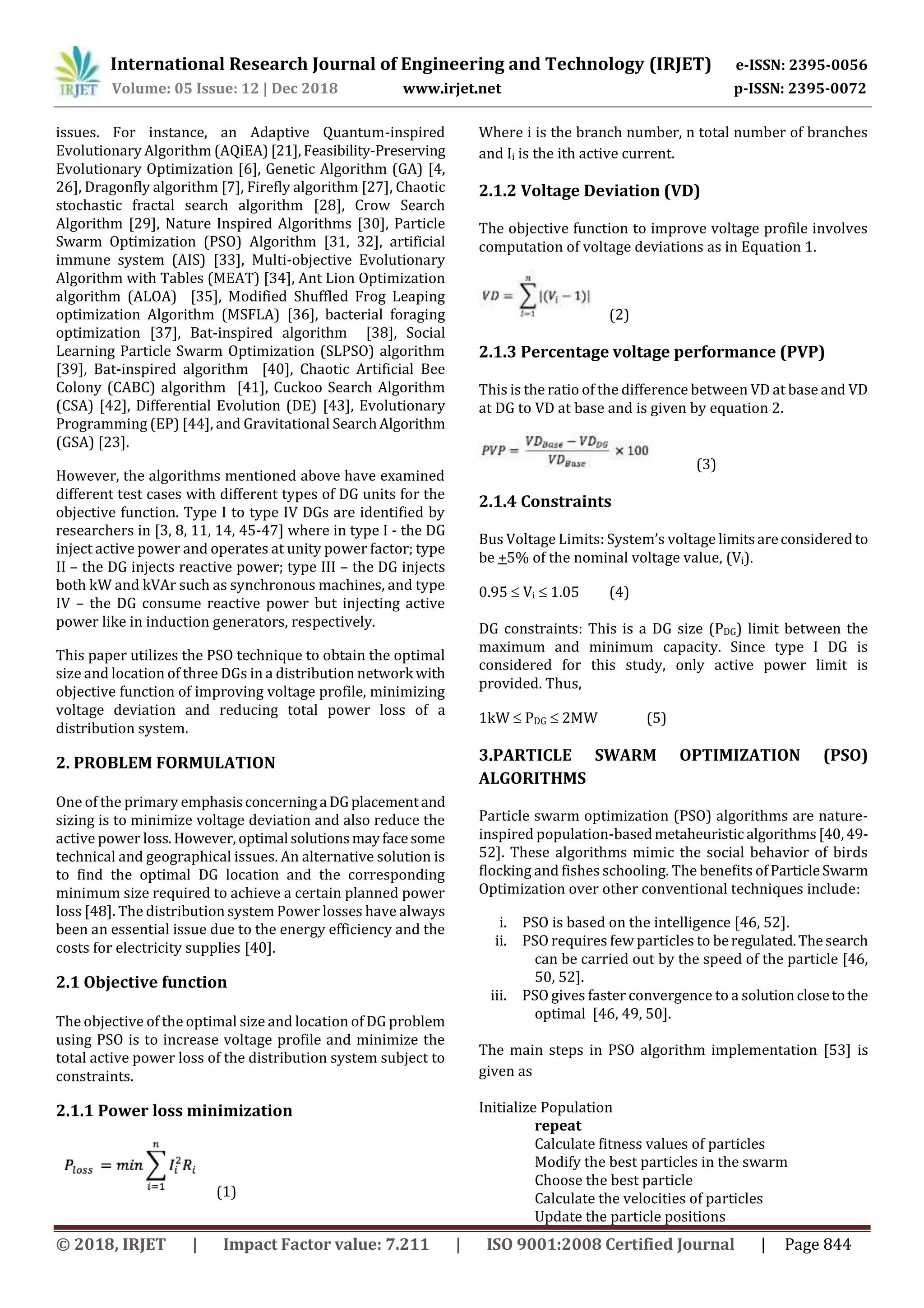 Irjet Comprehensive Analysis On Optimal Allocation And Sizing Of