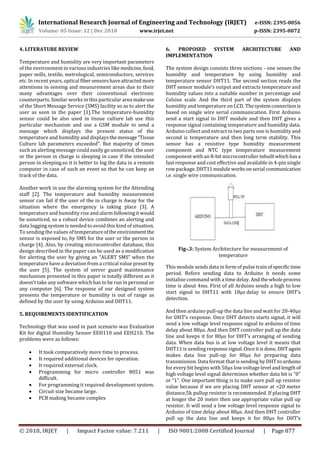 IRJET- Measurement of Temperature and Humidity by using Arduino Tool and DHT11 | PDF
