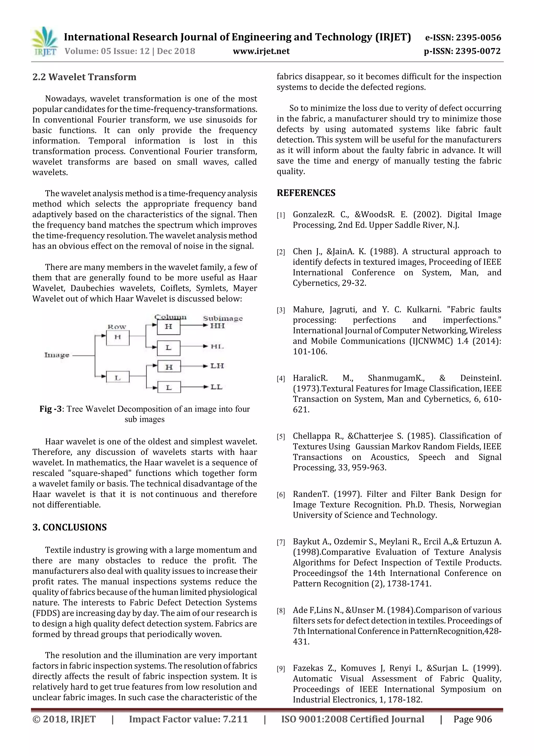 Irjet Defect Detection In Fabric Using Image Processing Technique Pdf