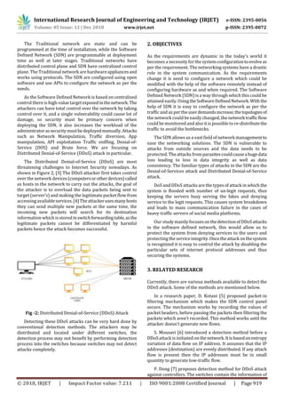IRJET- Detection of Distributed Denial-of-Service (DDos) Attack on Software Defined Network (SDN ...