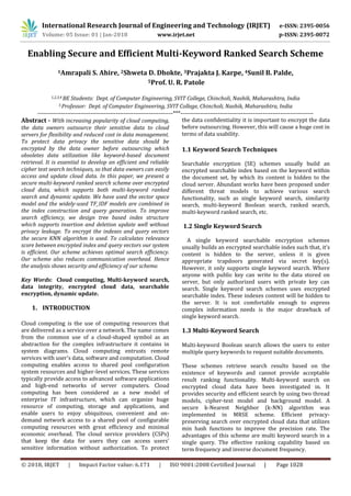 Enabling Secure and Efficient Multi-Keyword Ranked Search Scheme | PDF