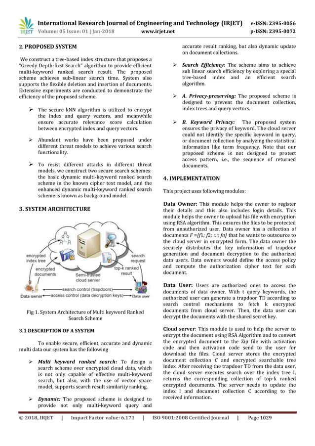 Enabling Secure and Efficient Multi-Keyword Ranked Search Scheme | PDF