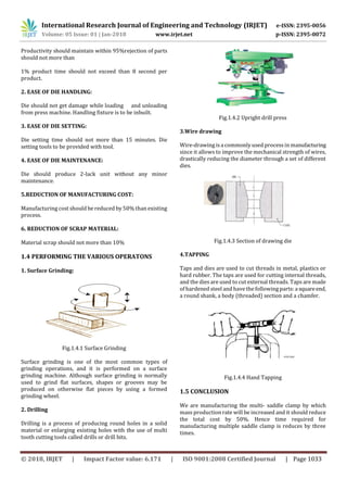 Study of Manufacturing of Multi-Saddle Clamp | PDF