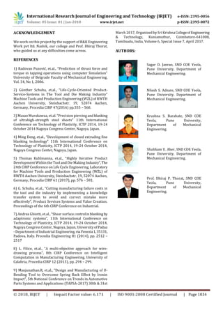 Study of Manufacturing of Multi-Saddle Clamp | PDF