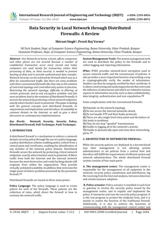 IRJET- Data Security in Local Network through Distributed Firewalls: A Review | PDF