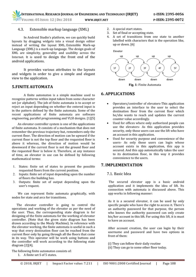 IRJET- Elevator Control System using Finite Automata | PDF
