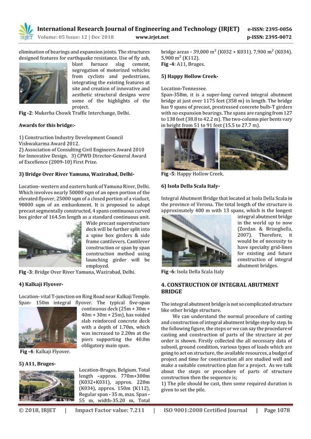 IRJET- Integral Abutment Bridge- A Review and Comparison of the ...