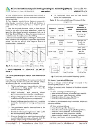 IRJET- Integral Abutment Bridge- A Review and Comparison of the ...