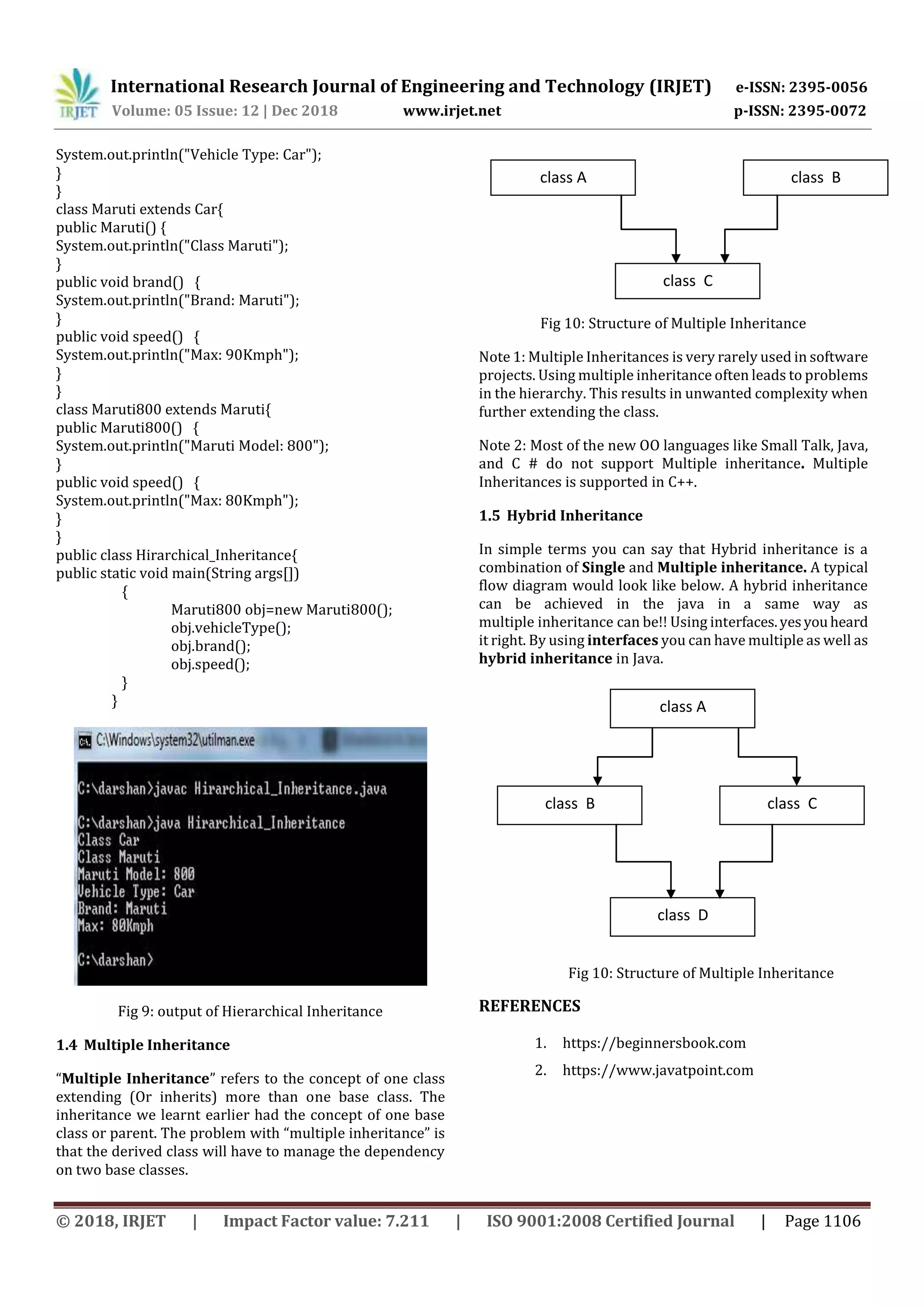 IRJET- Inheritance in Java | PDF