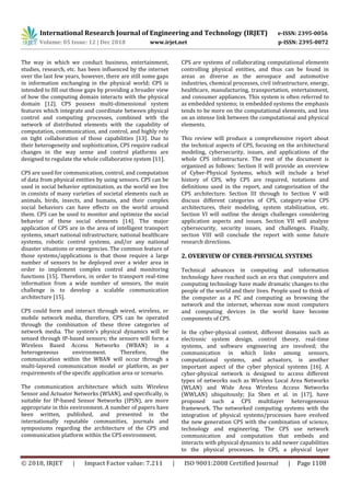 IRJET- Architectural Modeling and Cybersecurity Analysis of Cyber ...