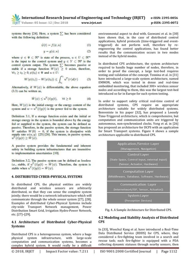 IRJET- Architectural Modeling and Cybersecurity Analysis of Cyber-Physical Systems - A Technical ...