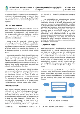 IRJET- Detecting Data Leakage and Implementing Security Measures in Cloud Computing | PDF