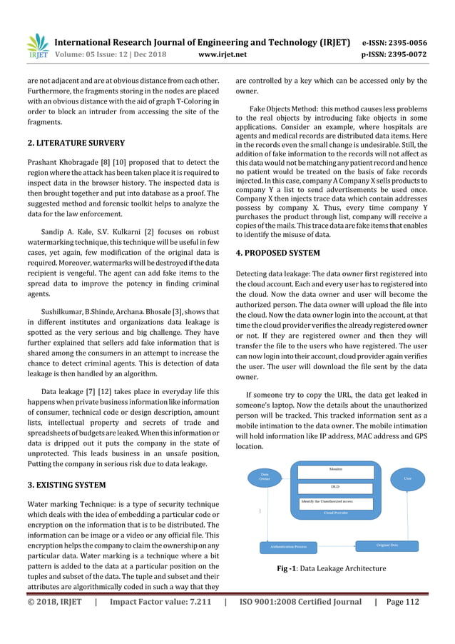 IRJET- Detecting Data Leakage and Implementing Security Measures in ... IRJET- Detecting Data Leakage and Implementing Security Measures in ...