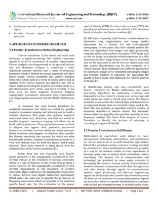 IRJET- A Brief Study on Fourier Transform and its Applications | PDF