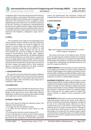 IRJET- IoT based Door Lock and Unlock System using Face Recognition | PDF