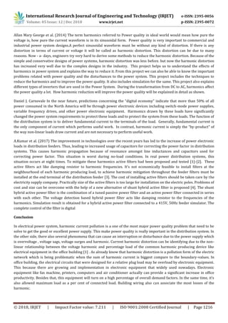 IRJET- A Review on Distribution System with Harmonic Reduction | PDF