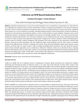 IRJET- A Review on SVM based Induction Motor | PDF | Artificial Intelligence | Technology ...