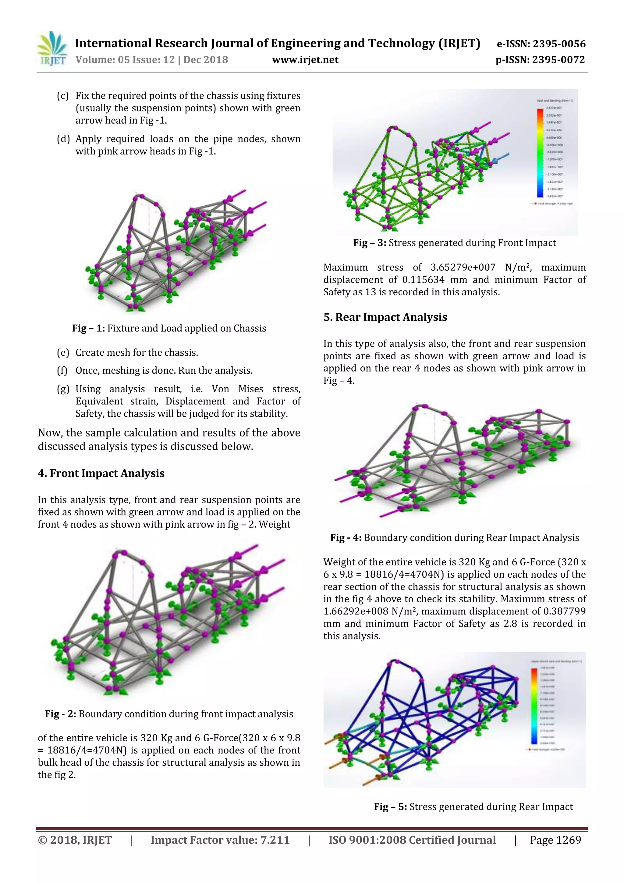 IRJET- Structural Analysis of Student Formula Race Car Chassis | PDF
