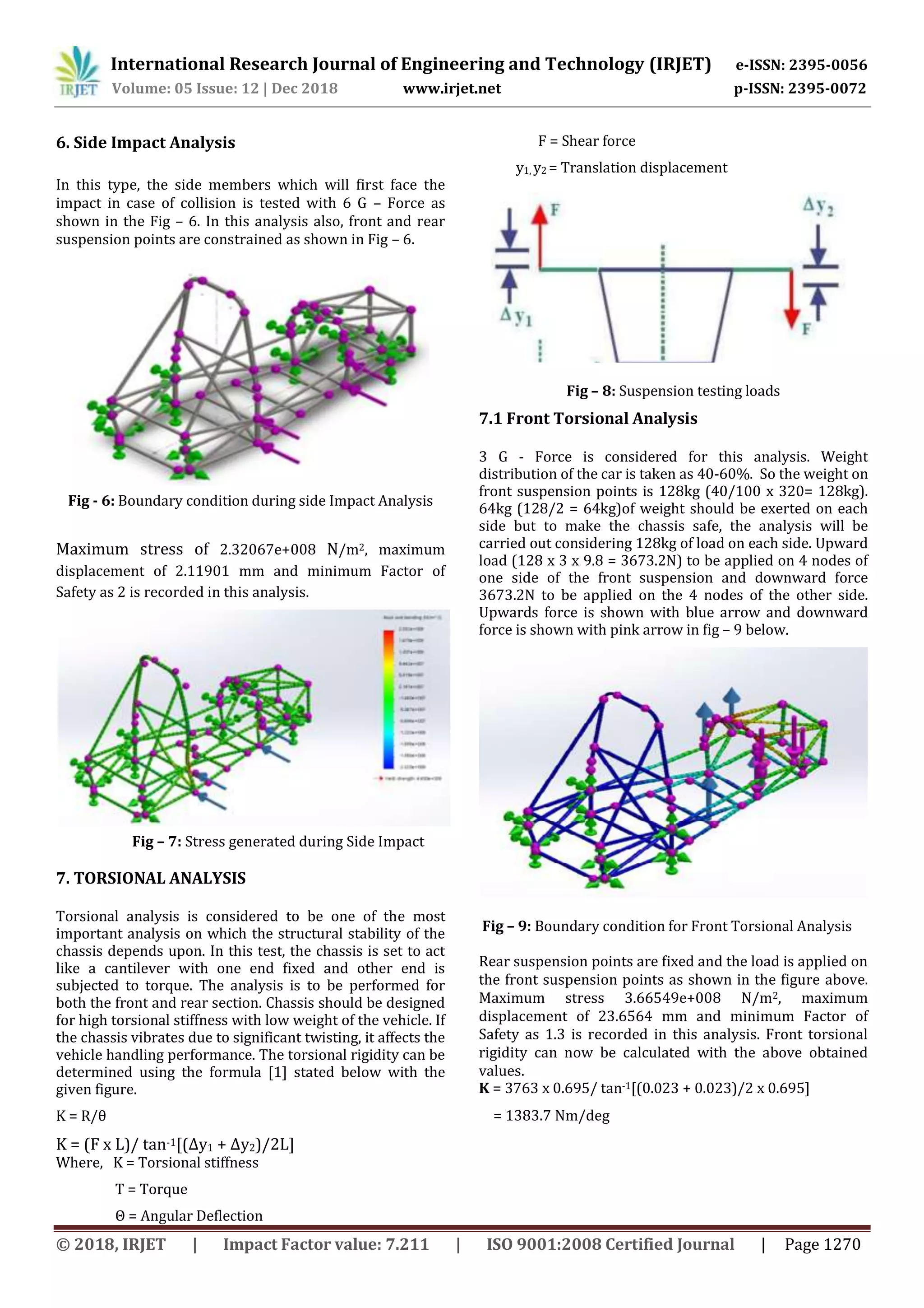 IRJET- Structural Analysis of Student Formula Race Car Chassis | PDF