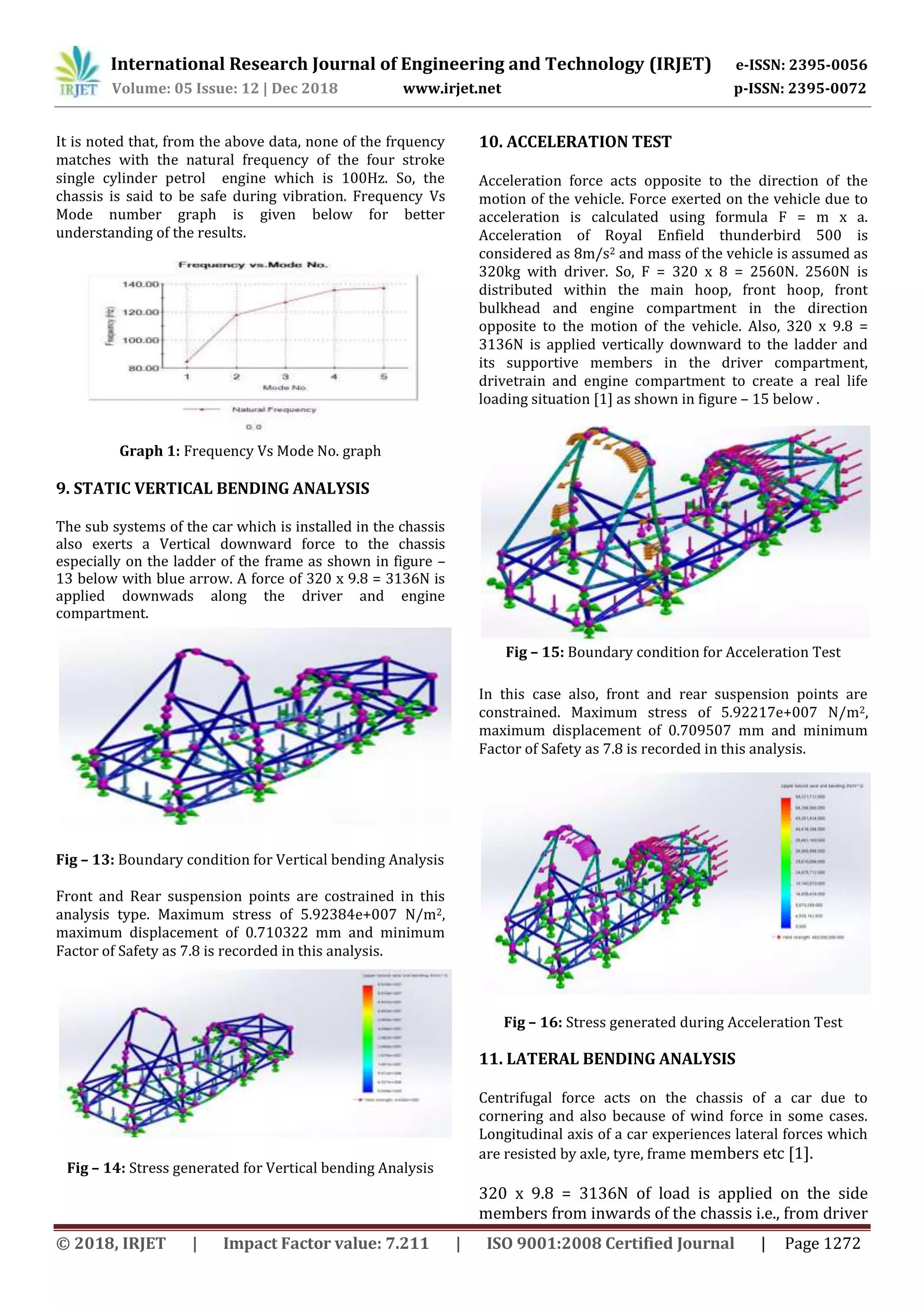 IRJET- Structural Analysis of Student Formula Race Car Chassis | PDF