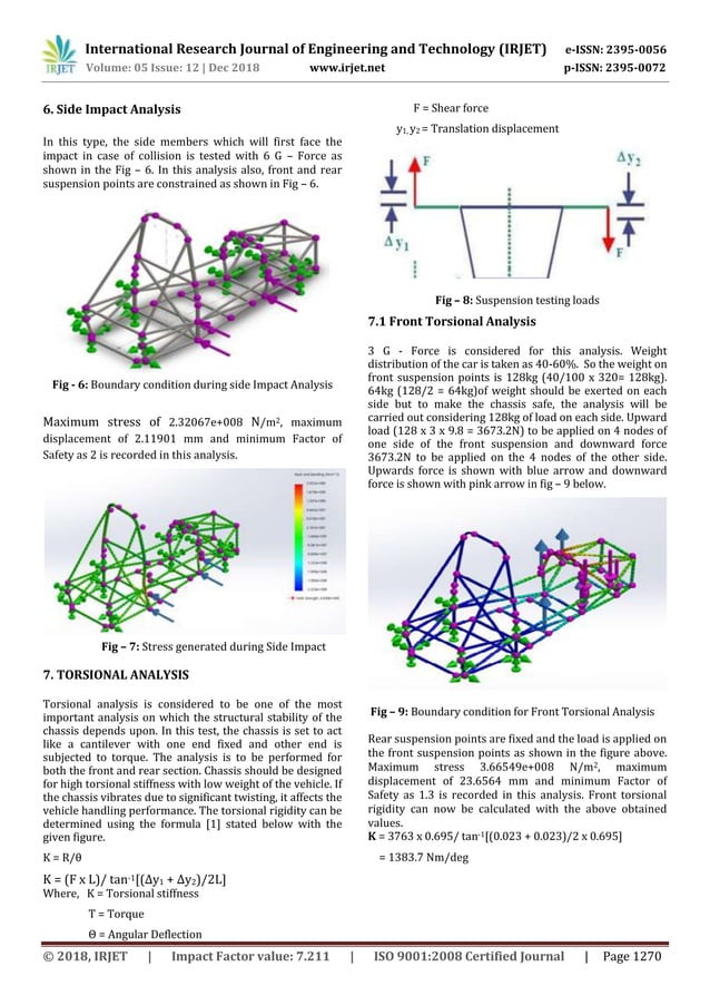 IRJET- Structural Analysis of Student Formula Race Car Chassis | PDF