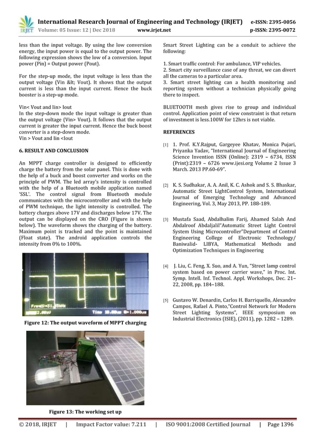 IRJET- Solar Smart Street Lighting System with Bluetooth Connectivity | PDF