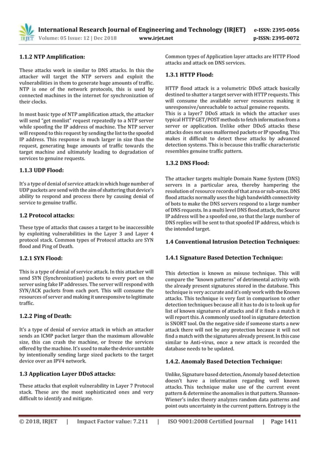IRJET- DDOS Detection System using C4.5 Decision Tree Algorithm | PDF