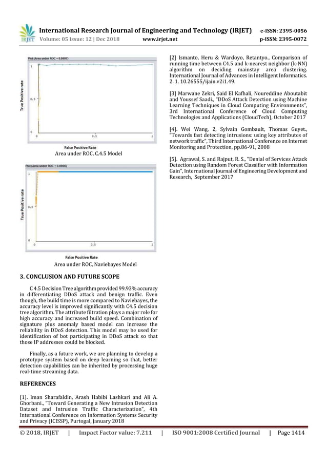IRJET- DDOS Detection System using C4.5 Decision Tree Algorithm | PDF