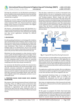 IRJET- Blockchain based Data Sharing Framework | PDF | Databases | Computer Software and ...