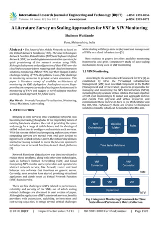 IRJET- A Literature Survey on Scaling Approaches for VNF in NFV Monitoring | PDF