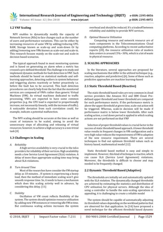 IRJET- A Literature Survey on Scaling Approaches for VNF in NFV Monitoring | PDF